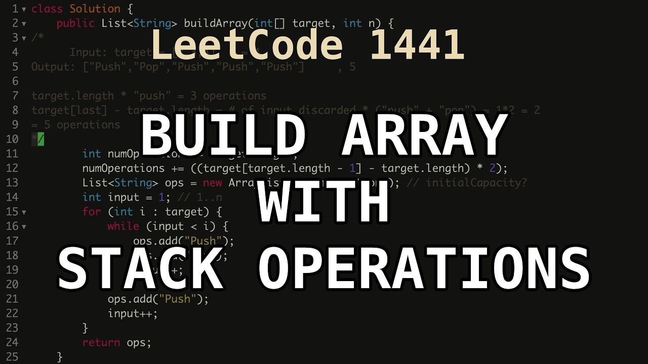 Build an Array With Stack Operations - LeetCode Weekly Contest 188