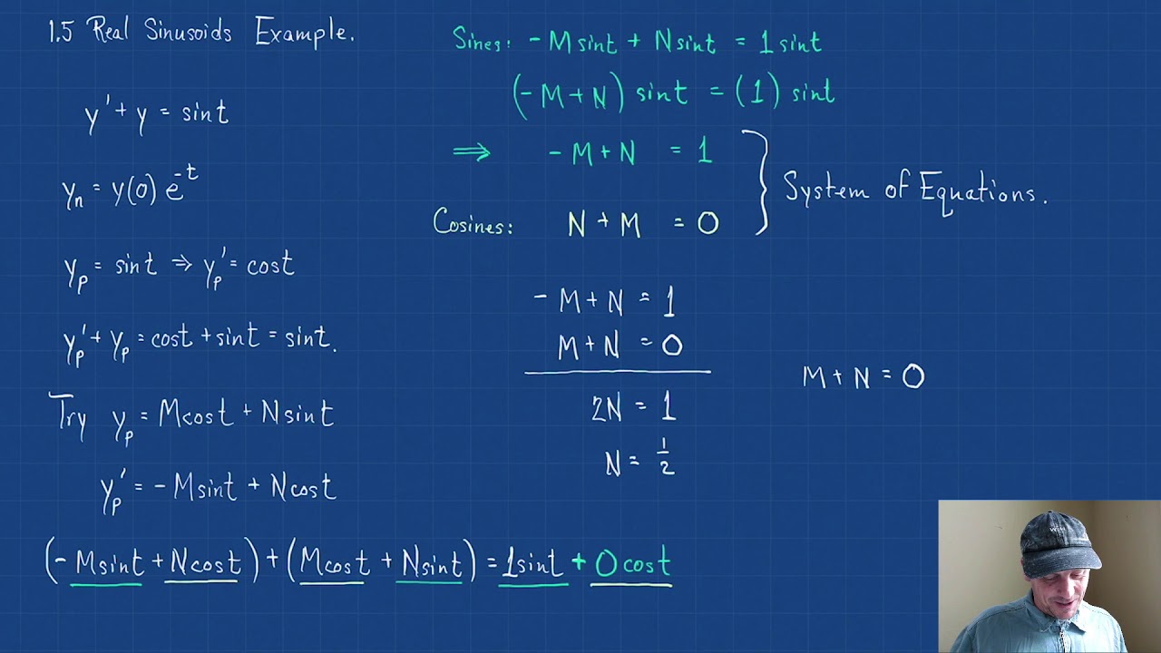 1.5 Real Sinusoids Example by Undetermined Coefficients
