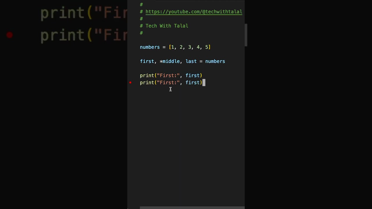 How to unpack elements from a list #python #programming #coding