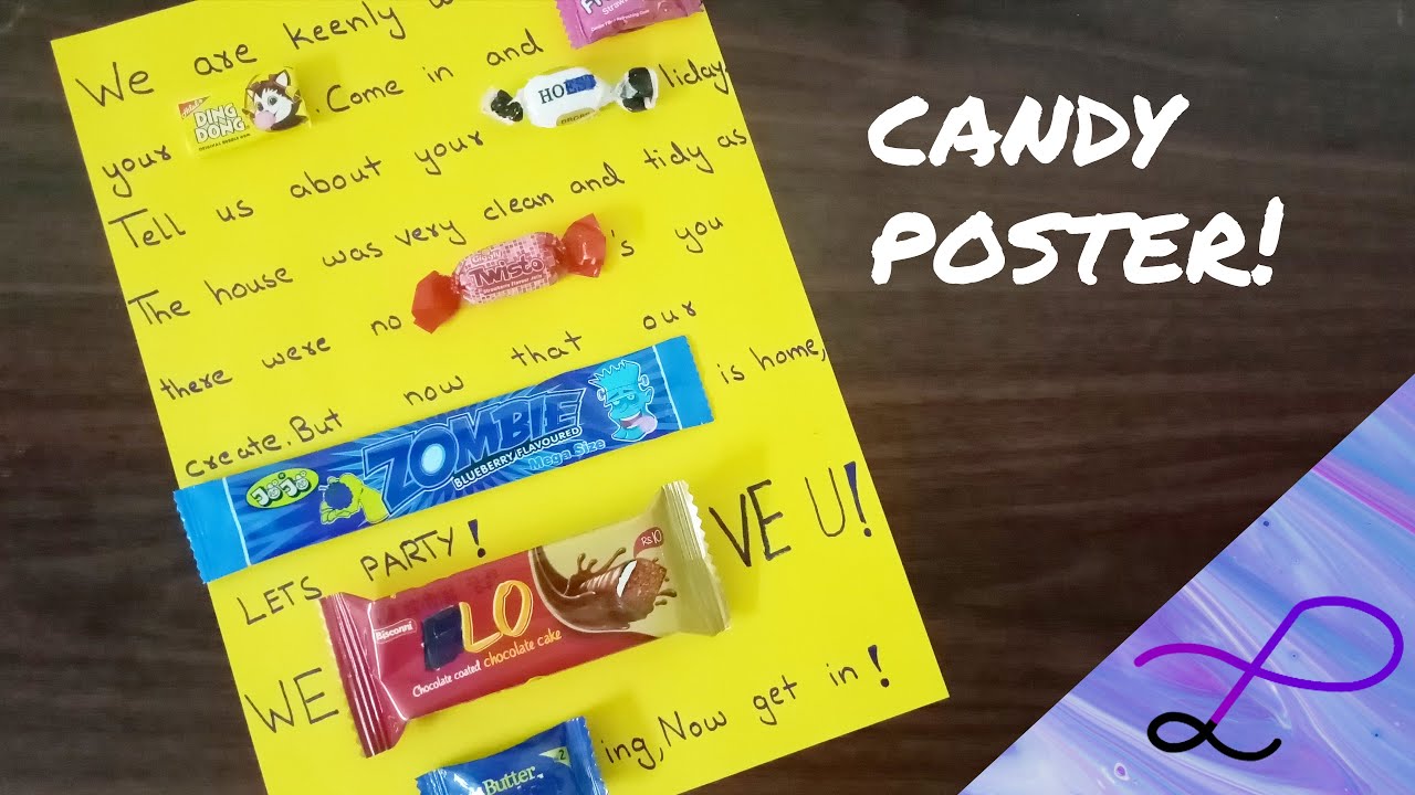 Best way to welcome a foodie | Candy poster | DIY tutorial
