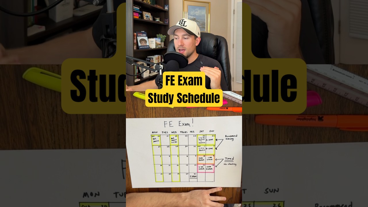 FE Exam study schedule #engineeringstudents #engineerlife #feexam
