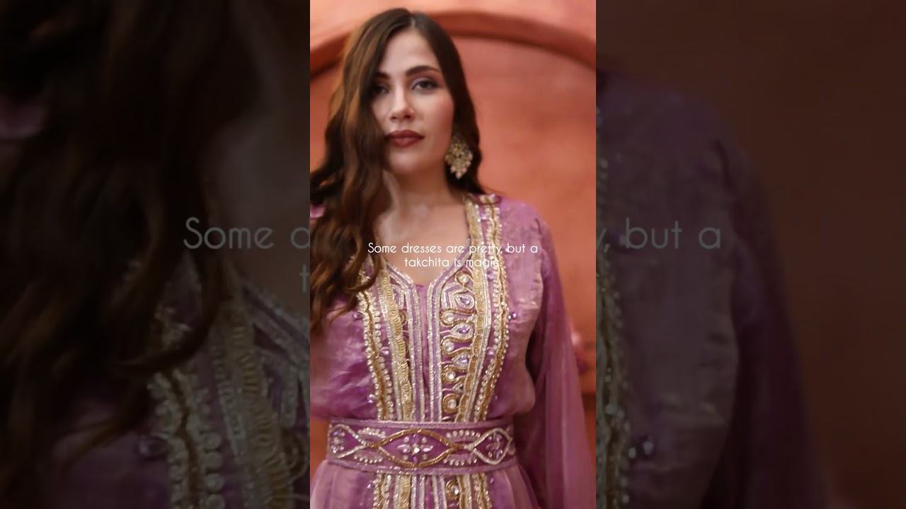 Moroccan Caftan Dress in Pink with Gold Bead Work #caftan #shorts #fyp