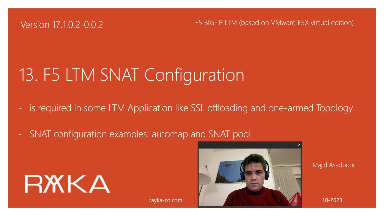 13.F5 LTM SNAT Configuration