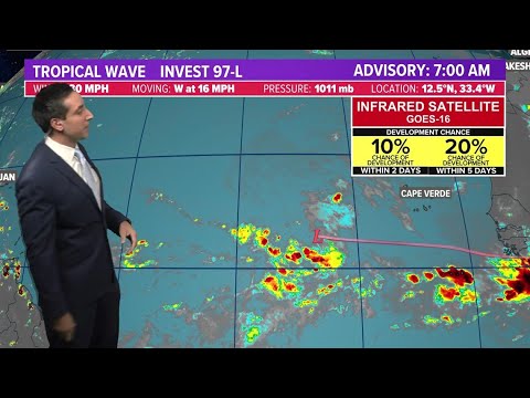 Tropics update: Invest 97L struggling to get organized