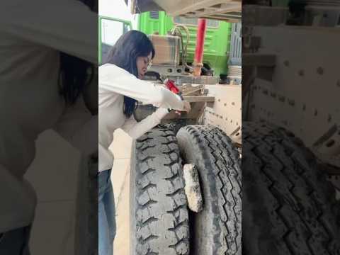 🚛🔥 Trucking Girl Power! 👸 Amazing Woman Handles Dump Truck Like a Pro! #shorts
