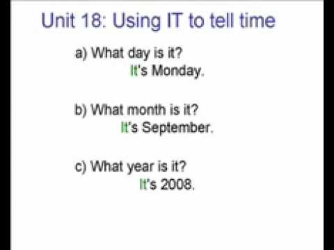 Unit 18: using it to talk about time (Urdu)