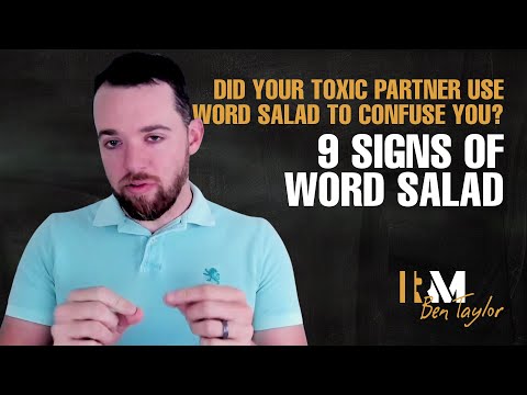 Did your toxic partner use word salad to confuse you? | 9 Signs of Word Salad