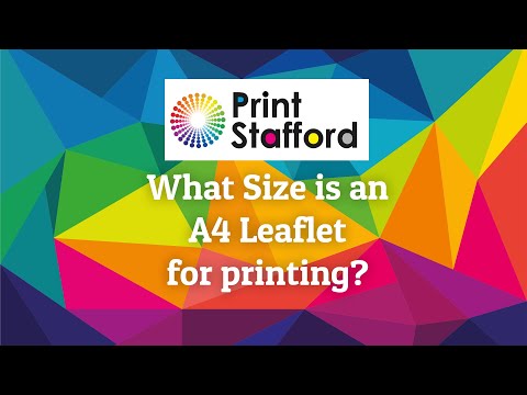 A4 Flat Leaflet Size