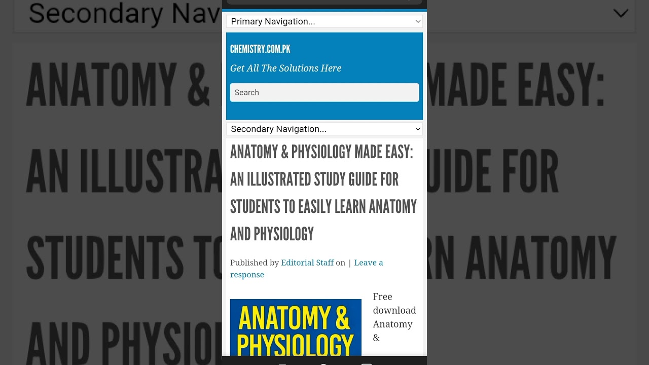 ANATOMY & PHYSIOLOGY MADE EASY ILLUSTRATED STUDY GUIDE FOR STUDENTS EASILY LEARN ANATOMY PHYSIOLOGY