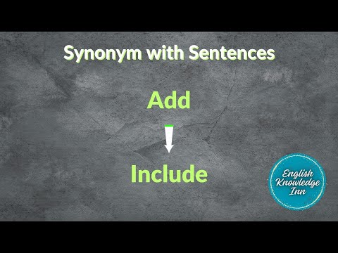 Synonyms of add | English synonyms words | Example of synonym words