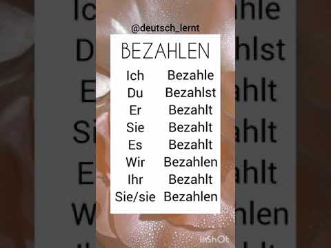 Verb conjugation and pronounciation (Aussprache) of Bezahlen