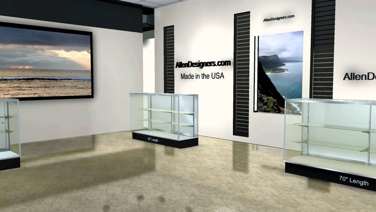 Sturdy Streamline Retail Display Case