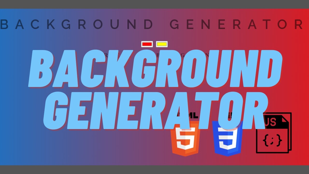 Background Generator Project Using HTML, CSS & JS | Projects
