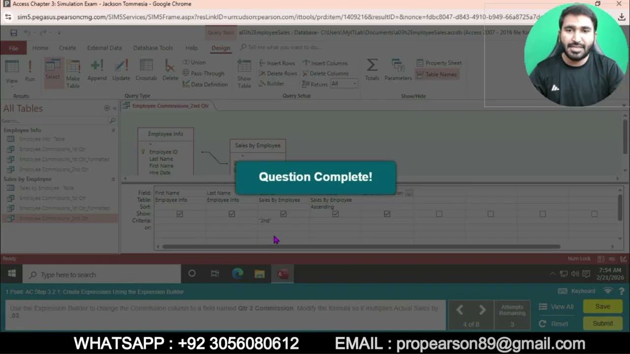 Access Chapter 3: Simulation Exam | Access Chapter 3: Simulation Exam