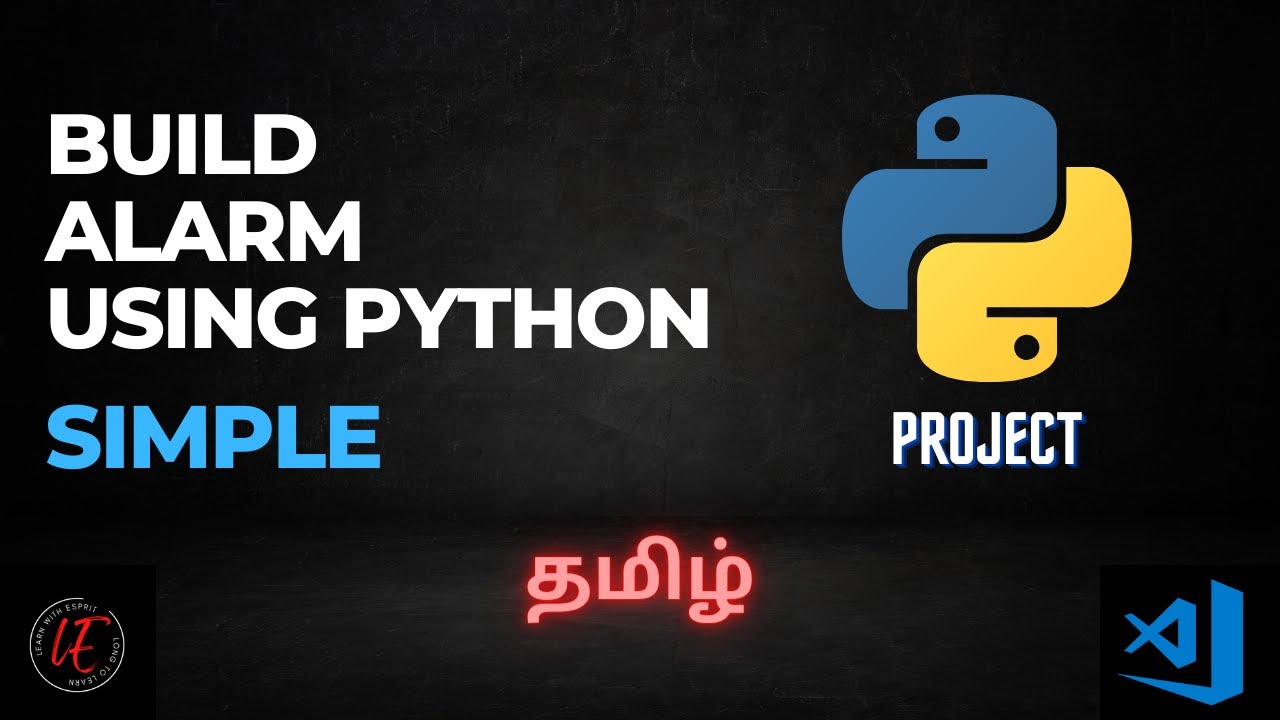 How to create alarm using python | Simple method | Project | Learn with Esprit