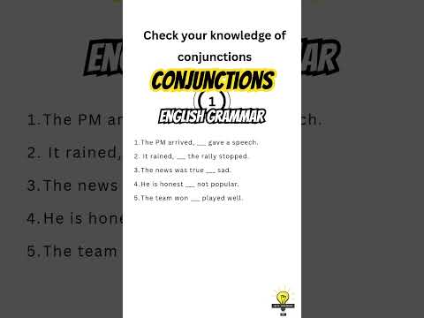 Conjunctions in English Grammar | How to Use Them with 5 Sentences!