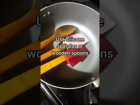 Use silicone or wooden spoons for nonstick pots #shortvideo @Happy.Homemaking