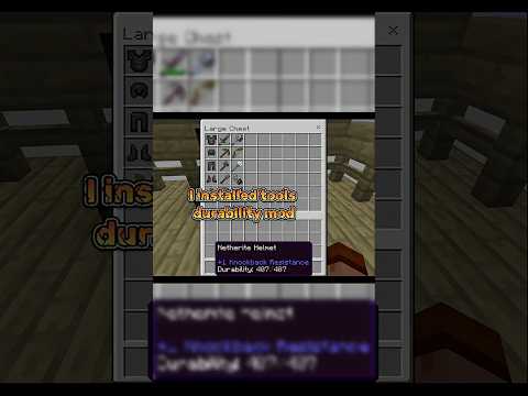 How to install tools durability MOD in Minecraft gaming #minecraft #entertainment #shorts