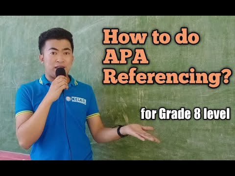 How to do referencing in the APA format? | for Grade 8 level | Simplified