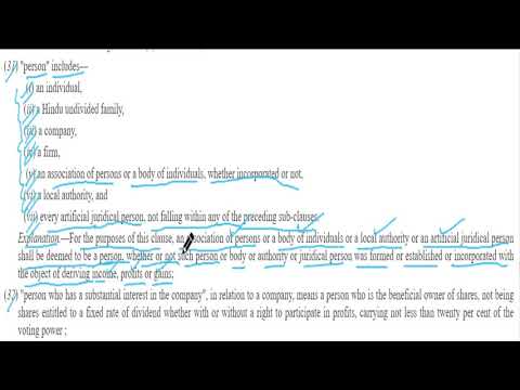Person & Person having substantial interest - sec 2(31) & 2(32) of Income Tax Act