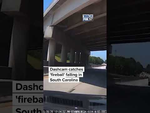 Dashcam Video Captures Fireball Falling Across South Carolina