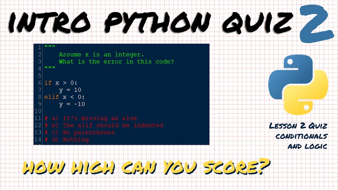 Introductory Python quiz 2: Test your knowledge!