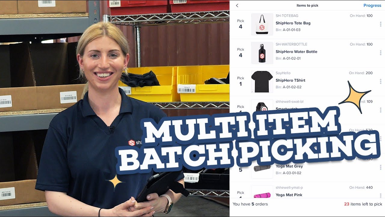 Multi Item Batch Picking with ShipHero's Warehouse Management System + Mobile App