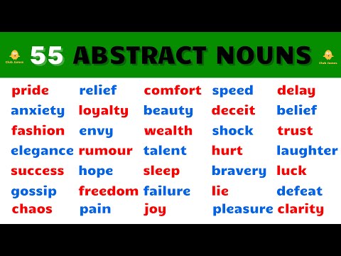 55 Abstract Nouns in English