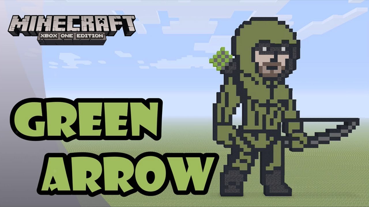 Minecraft: Pixel Art Tutorial and Showcase: Green Arrow (Arrow)