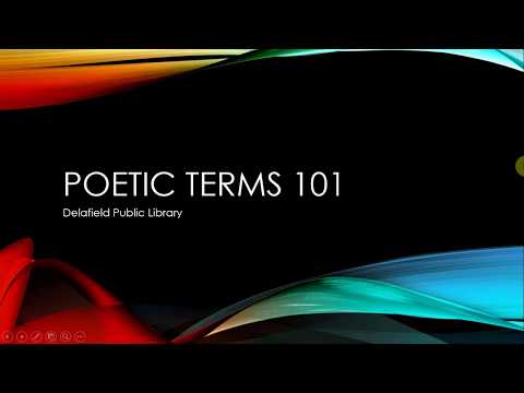 Poetic Terms 101