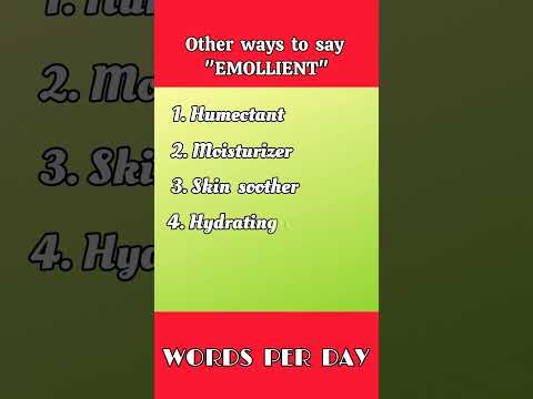 Another word for "EMOLLIENT" #englishlearners #englishlearning #youtubeshorts