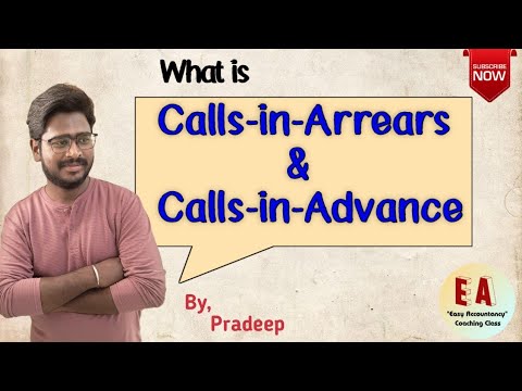 Calls-in-Arrears & Calls-in-Advance l Calls l Company Accounts l Meaning l Explanation l By Pradeep