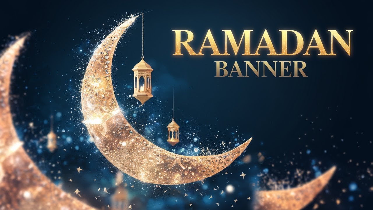 Creative Banner Animation Effects Using css3 and Particles Js | Ramadan Kareem 2025