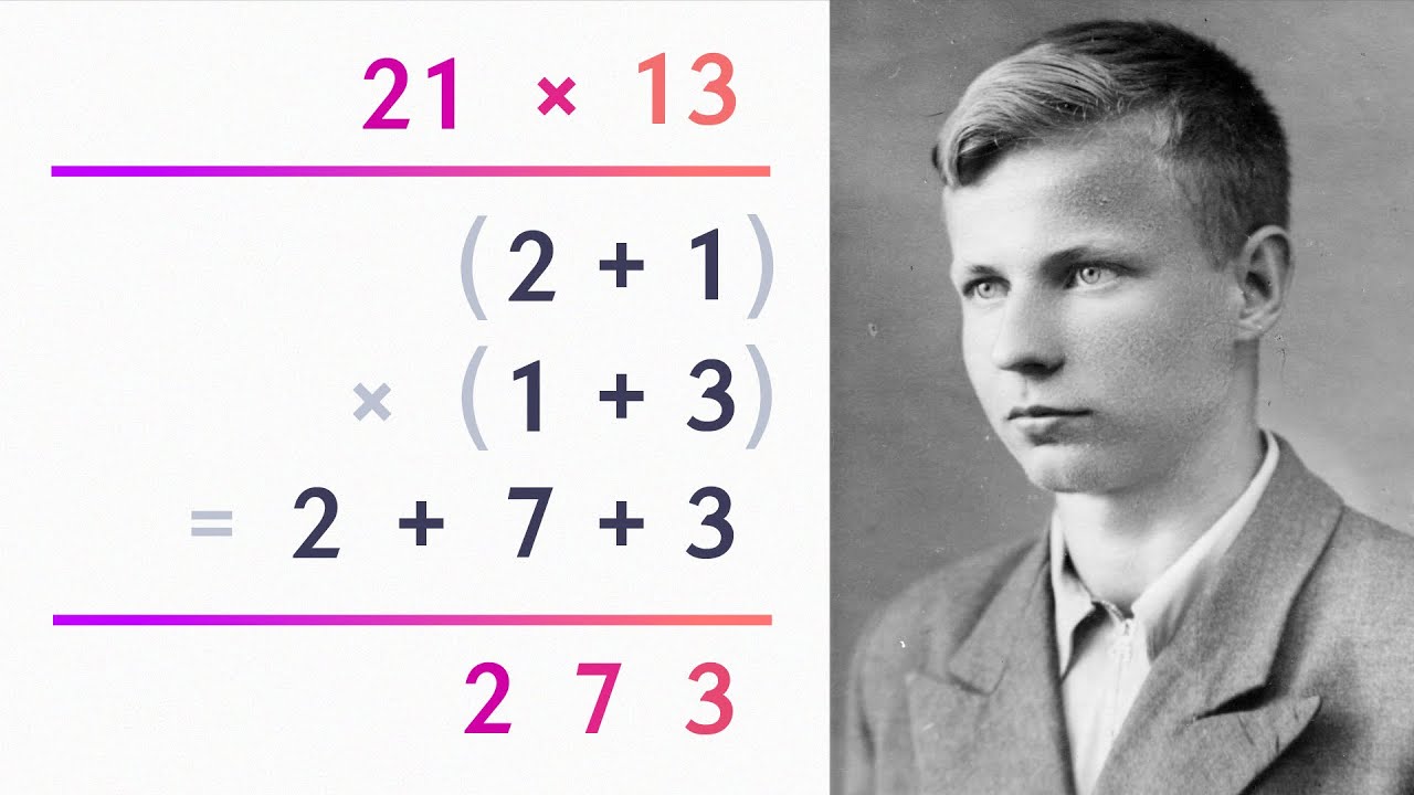 Karatsuba's Multiplication Trick Summarised in 1 Minute