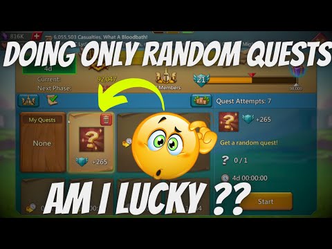 Lords Mobile - Doing ONLY Random Quests for GuildFest?? Are they Good??