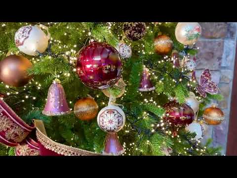 Velvet Pink Beaded Glass Bell Ornaments, Set of 6
