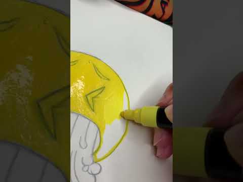 emoji vomiting with Posca markers 🤮