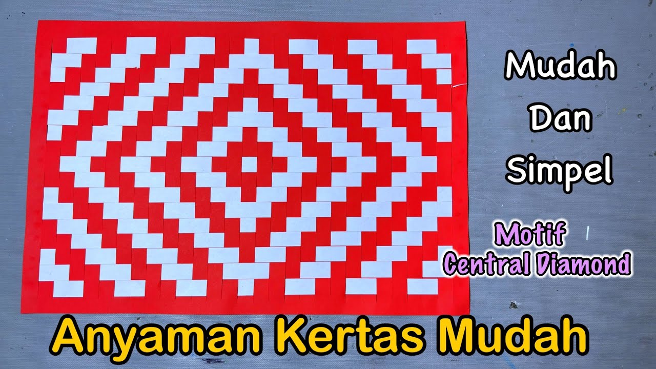 Easy Paper Weave Central Diamond Motif