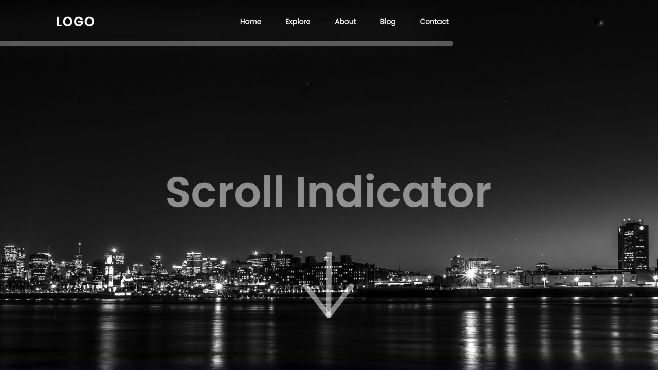 Build a Smooth Navigation Menu with Scroll Indicator Bar | HTML, CSS & JavaScript Tutorial