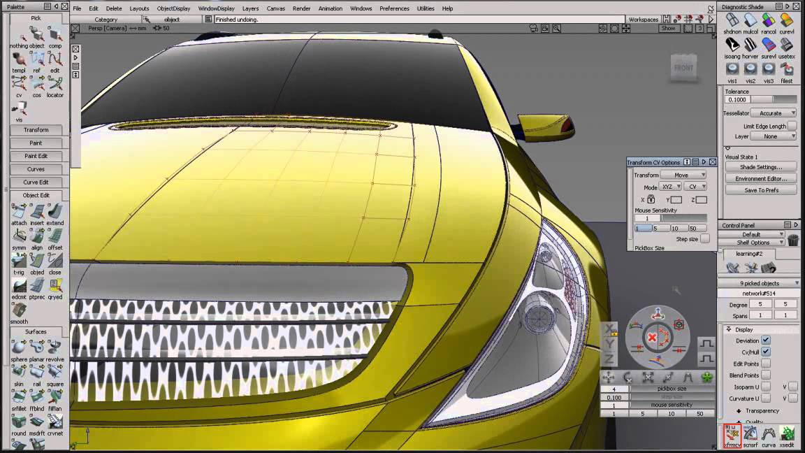 Alias Automotive 2014 Surface modeling & Class-A surfacing - Align tool & Nurbs to Bezier