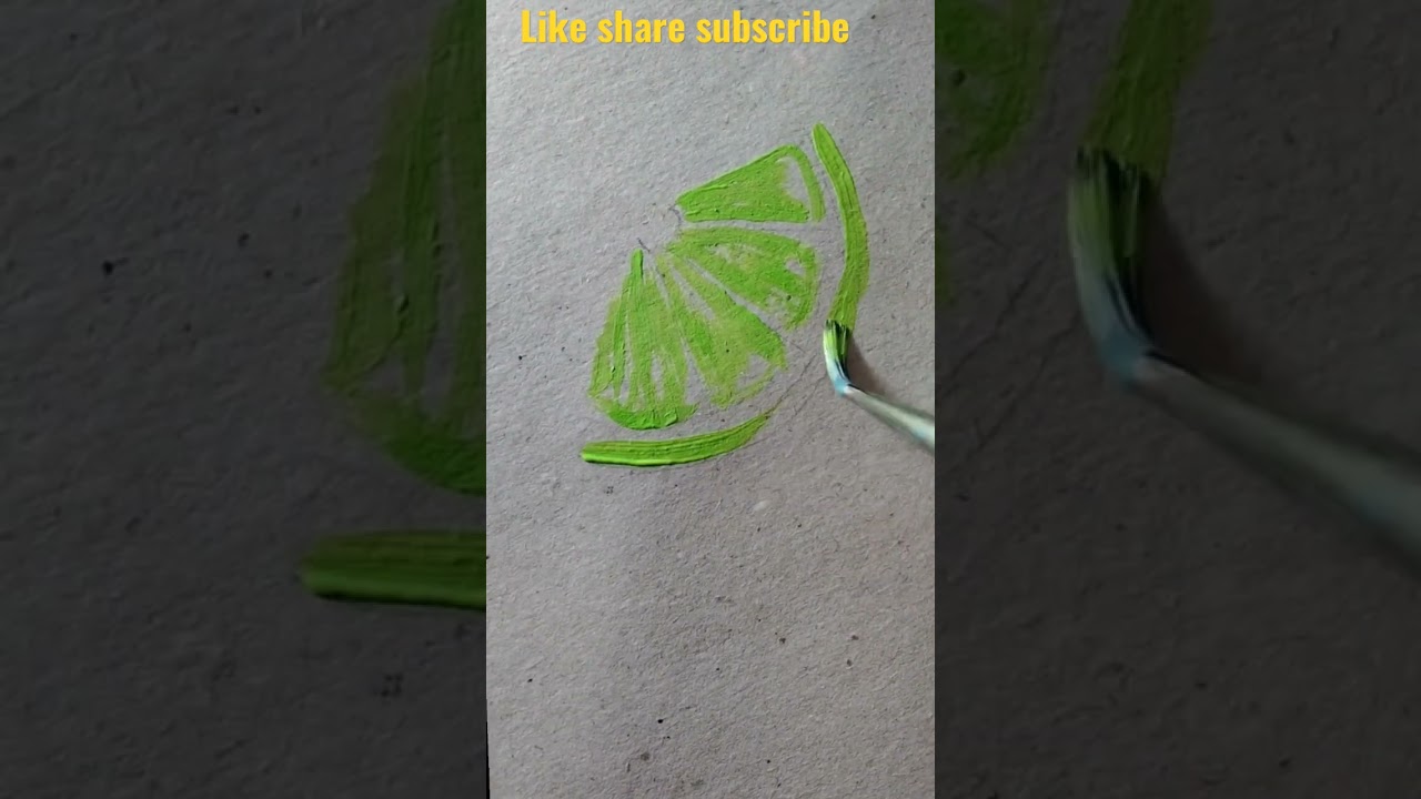 Lemon painting easy tutorial #shorts
