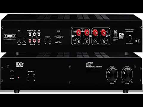 OSD 100W Stereo Amplifier, Dual Source Input, Bass & Treble Control, Auto-On, Class D XMP100