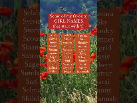 Girl name ideas that start with ‘S’! What are your favorites? Let me know! ◡̈ #babygirl #name #list