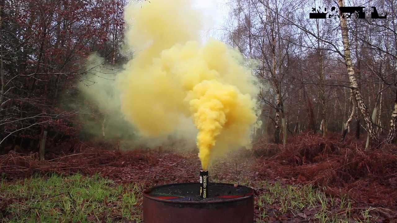 Yellow Wire Pull Smoke Grenade WP40