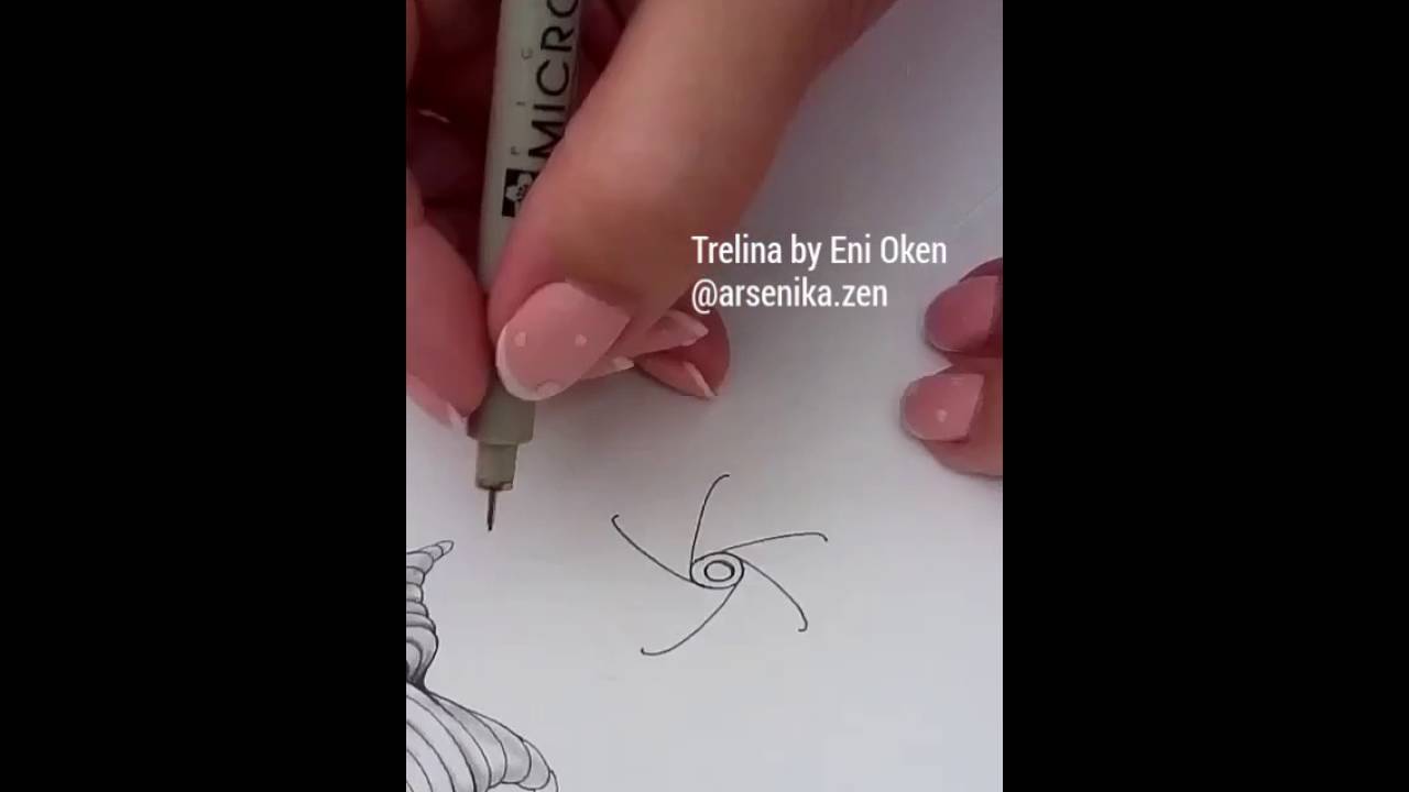 Zentangle. Trelina by Eni Oken.