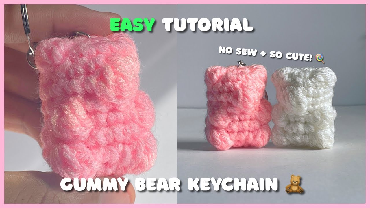 No Sew Crochet Gummy Bear 🧸 | Beginner Friendly + Easy Keychain Idea 