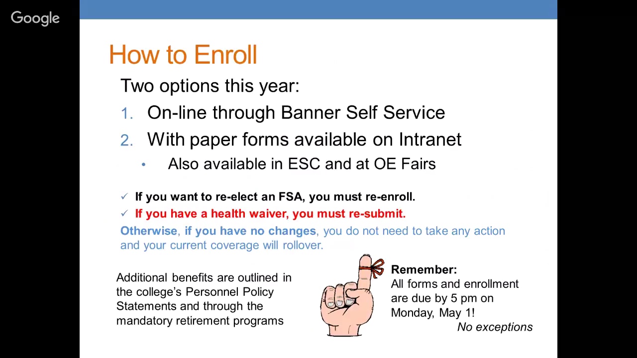 Benefits Open Enrollment Presentation