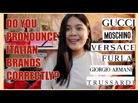 Do you pronounce ITALIAN BRANDS correctly? | CHIARA JAYNE