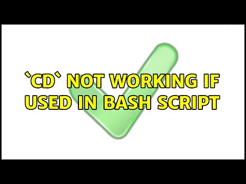 Ubuntu: `cd` not working if used in bash script (3 Solutions!!)