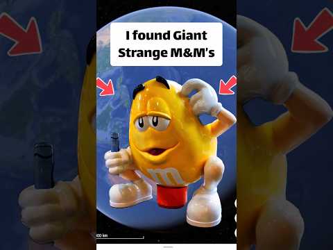 I found Giant Strange M&M's 🟡 on Google Earth 🌍 and Google Maps #googleearth #googlemaps #m&m's